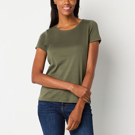 Click here for St. Johns Bay Womens Crew Neck Short Sleeve T-Shir... prices