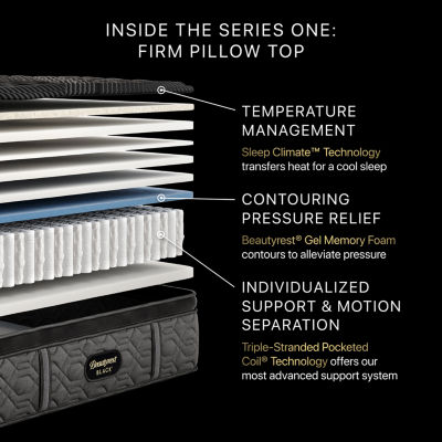 Beautyrest Black® Series One 14.25" Firm Pillow Top - Mattress + Box ...