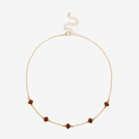 Click here for Bijoux Bar Delicates Gold Tone Womens Red 16 Inch... prices