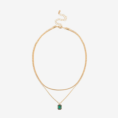 Click here for Bijoux Bar Delicates Gold Tone Womens Green Glass... prices