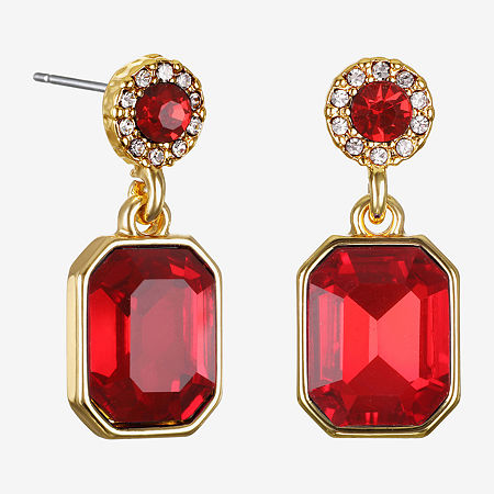 Click here for Bijoux Bar Delicates Womens Green Glass Drop Earri... prices