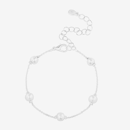 Click here for Bijoux Bar Silver Tone Womens Simulated Pearl Stai... prices