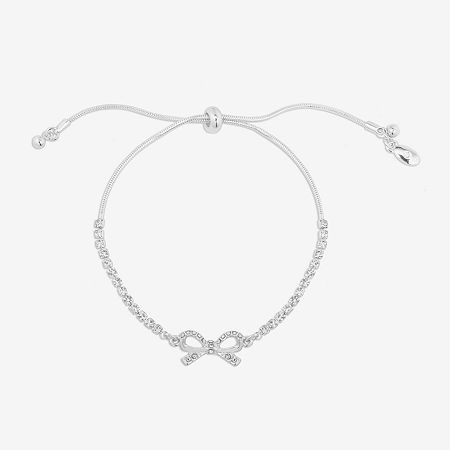 Click here for Bijoux Bar Silver Tone Womens Glass Bow Bolo Brace... prices
