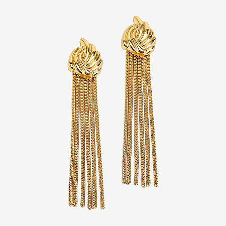 Click here for Bold Elements Gold Tone Womens Drop Earrings  One... prices