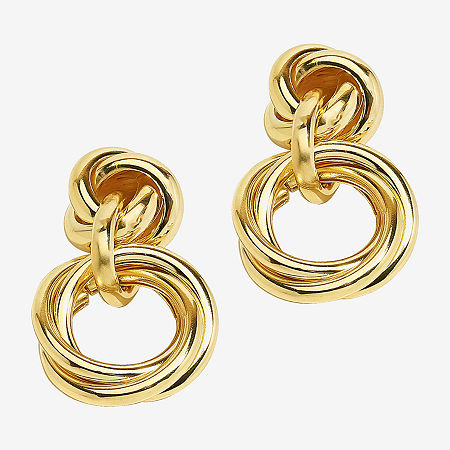 Click here for Bold Elements Gold Tone Womens Drop Earrings  One... prices