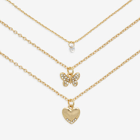 Click here for Mixit Womens Cubic Zirconia Butterfly Heart Hypoal... prices