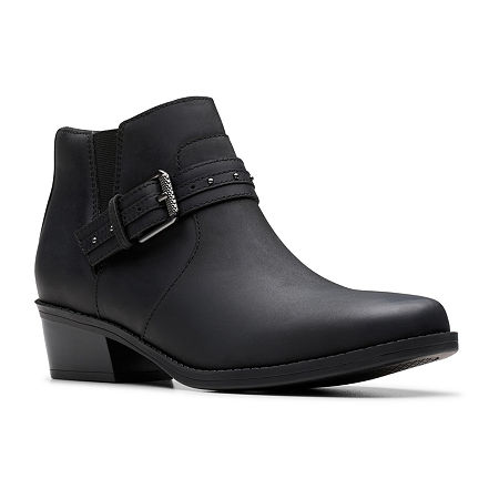Clarks Womens Danyelle Wish Boots - Black Oily