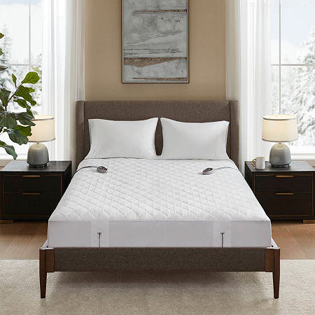 Beautyrest Deep Pocket Electric Cotton Top Mattress Pad  California King - White