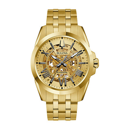 Click here for Bulova Mens Automatic Classic Sutton Gold-Tone Sta... prices