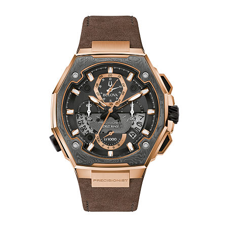Click here for Bulova Mens Precisionist Brown Leather Strap Watch... prices