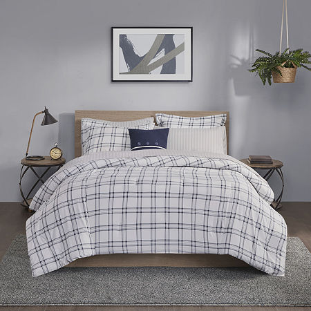 Madison Park Essentials Patrick Reversible 8-Pc. Comforter Set  Queen - Navy