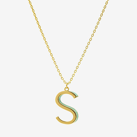 Click here for Sparkle Allure Initial Womens 14K Gold Over Brass... prices