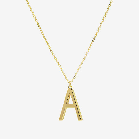 Click here for Sparkle Allure Initial Womens 14K Gold Over Brass... prices