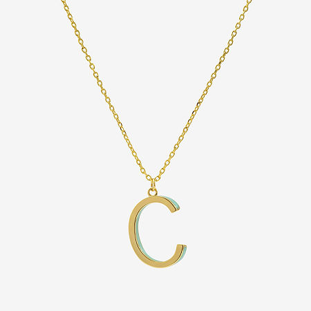 Click here for Sparkle Allure Initial Womens 14K Gold Over Brass... prices