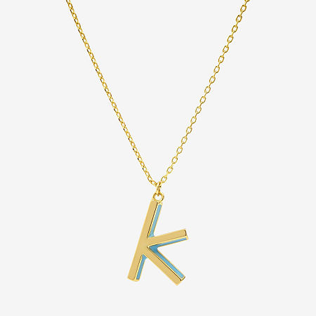 Click here for Sparkle Allure Initial Womens 14K Gold Over Brass... prices