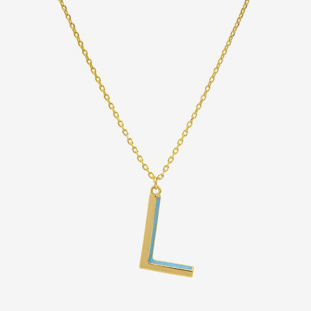 Click here for Sparkle Allure Initial Womens 14K Gold Over Brass... prices