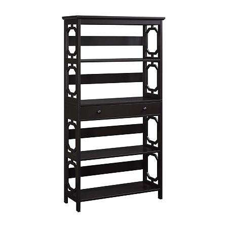 Click here for Omega 5-Shelf Bookcase  One Size  Brown prices