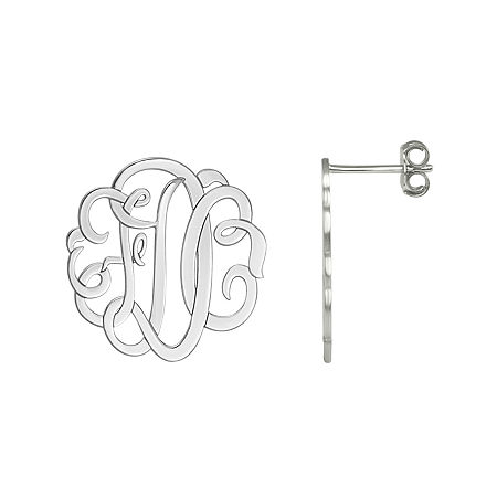 Click here for Personalized Sterling Silver Monogram Earrings  On... prices