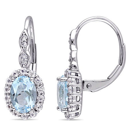 Click here for Womens Diamond Accent Genuine Blue Topaz 14K Gold... prices