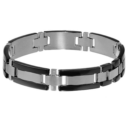 Click here for Mens Stainless Steel 8 1/4 Inch Link Bracelet  One... prices