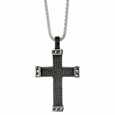 Click here for Mens Stainless Steel Cross 24 Inch Pendant Necklac... prices