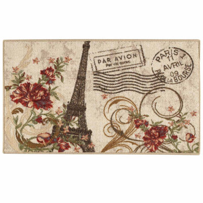 Paris Eiffel Tower Rug, Color: Multi - JCPenney