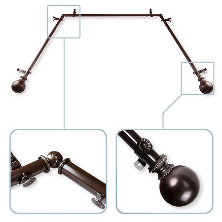 Click here for Rod Desyne Jordana Bay Window Rod  One Size  Brown prices