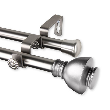 Click here for Rod Desyne Alma Double Curtain Rod  One Size  Silv... prices