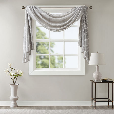 Click here for Madison Park Iris Scarf Valance  One Size  Gray prices