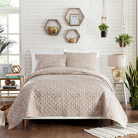 Click here for Justina Blakeney Abrazo Quilt Set  King prices