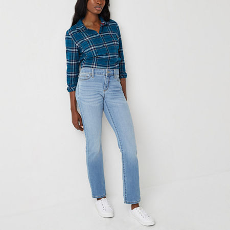 Click here for St. Johns Bay Womens Mid Rise Straight Leg Jean  1... prices