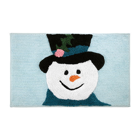 Avanti Blue Snowman Bath Rug