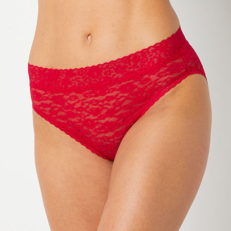 Click here for Ambrielle Everyday Lace High Cut Panty  Large  Red prices