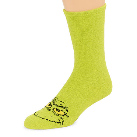 Click here for Unisex Adult 1 Pair Grinch Crew Socks  One Size Fi... prices