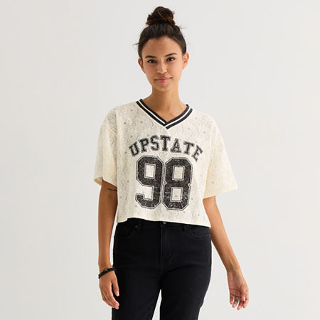 Click here for Arizona Womens V Neck Short Sleeve Boxy Fit Junior... prices