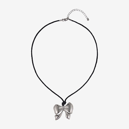 Click here for Arizona Silver Tone Womens Bow 18 Inch Pendant Nec... prices