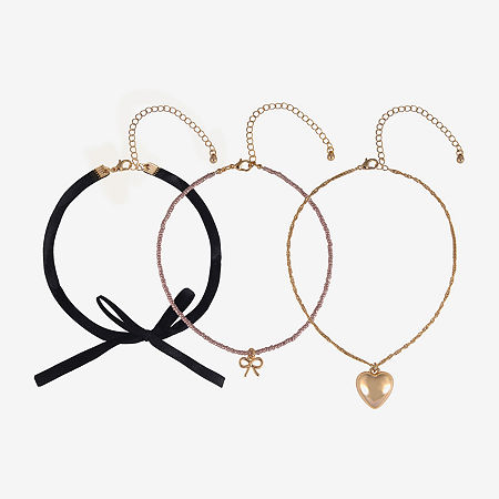Click here for Arizona Gold Tone Womens Bow Heart 12 Inch Choker... prices