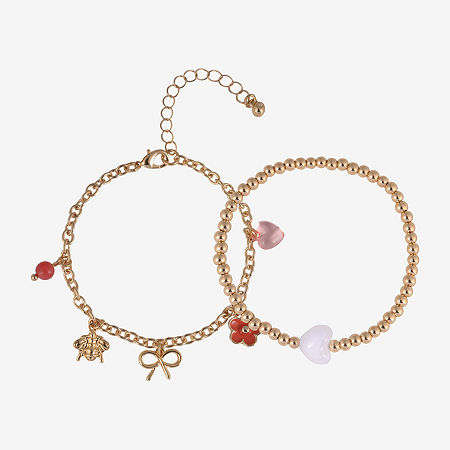 Click here for Arizona Gold Tone Bee Womens 2-pc. Bracelet Set  O... prices