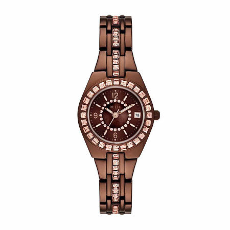 Click here for Womens RELIC by Fossil Queens Court Brown IP Watch... prices