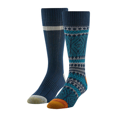 Click here for Gold Toe Mens 2 Pair Crew Socks  10-13  Blue prices