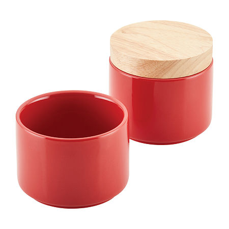 Rachael Ray Ceramic Stacking Spice Box Set with Lid  2-Piece - Red