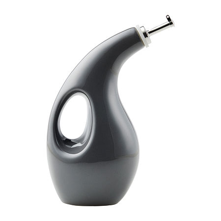 Rachael Ray Ceramic Evoo Oil and Vinegar Dispensing Bottle  24-Ounce - Gray
