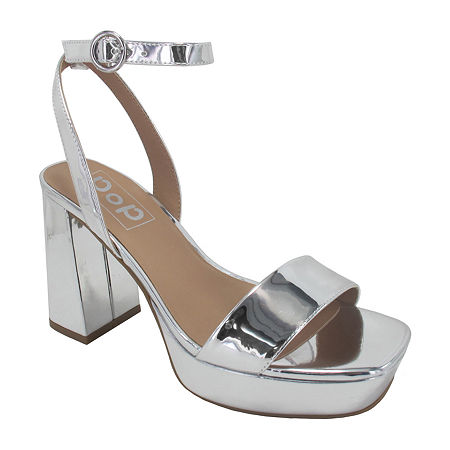 Click here for Pop Womens Casen Heeled Sandals  9 Medium  Silver prices