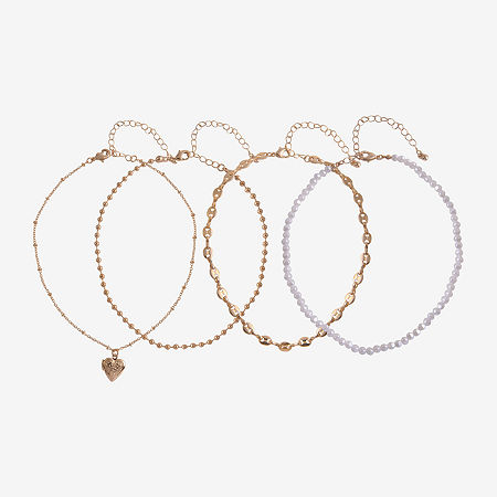 Click here for Arizona Gold Tone Womens Heart 4-pc. Necklace Set... prices
