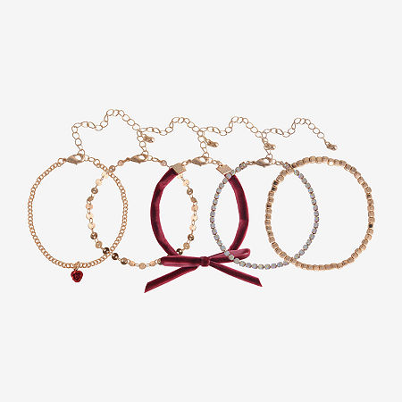 Click here for Arizona Gold Tone Bow Womens 5-pc. Bracelet Set  O... prices