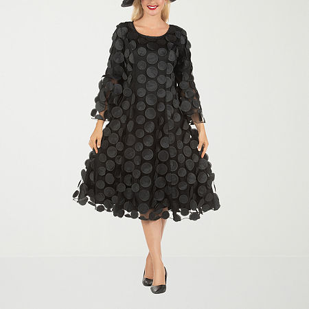 Click here for Giovanna Signature Womens 3/4 Sleeve Midi A-Line D... prices
