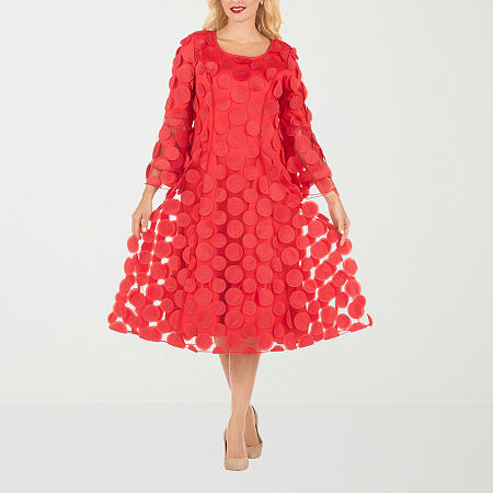 Click here for Giovanna Signature Womens 3/4 Sleeve Midi A-Line D... prices