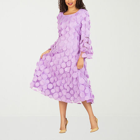 Click here for Giovanna Signature Womens 3/4 Sleeve Midi A-Line D... prices