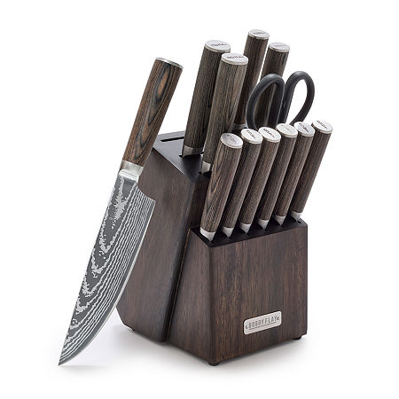 Bobby Flay x GreenPan 13-Piece Knife Block Set - Gray