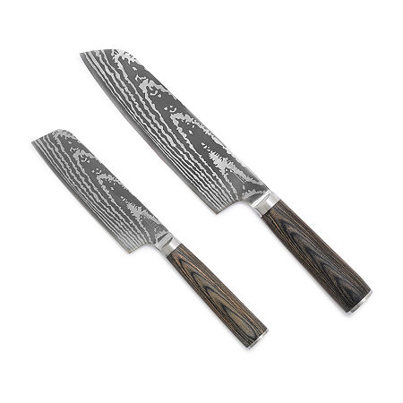 Bobby Flay x GreenPan 2-Piece Santoku Knife Set - Gray